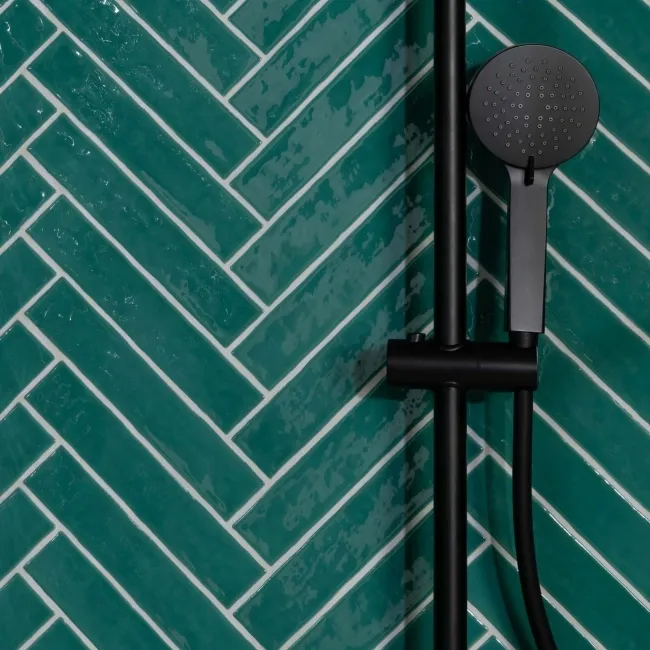 Ivybridge Teal Gloss Metro Wall Tiles | 250x50mm