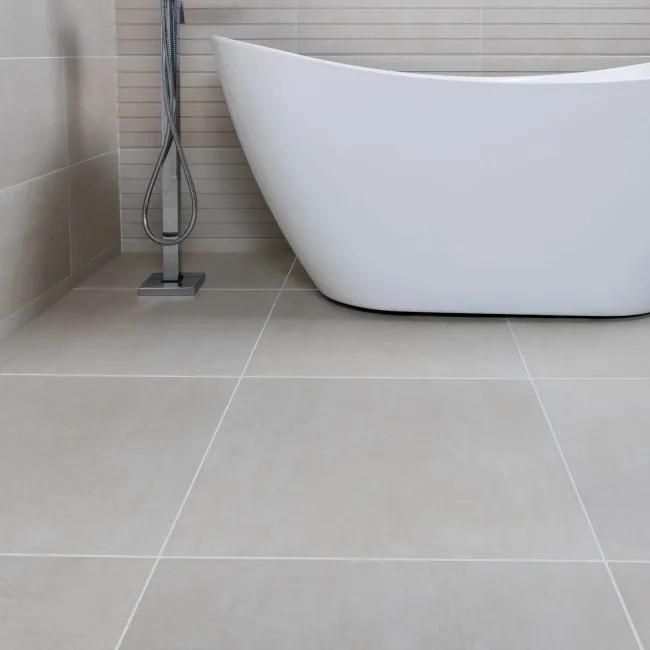 Genoa Ivory Matt Concrete Effect Wall and Floor Tiles 585x585 | Walls ...