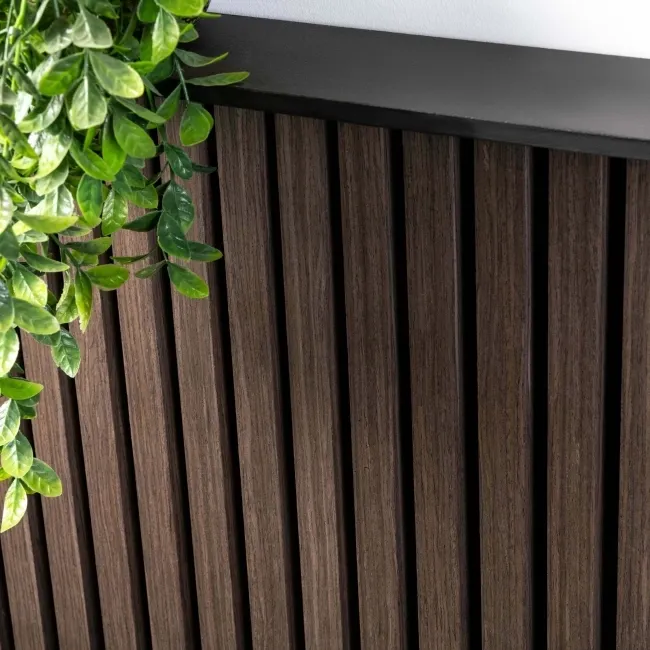 Trepanel® Walnut Brown Half Wall Wood Slat Panels | Walls & Floors