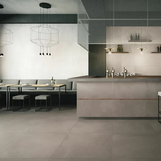 Azuma Matt Silver Grey Stone Effect Tile | 600x600mm