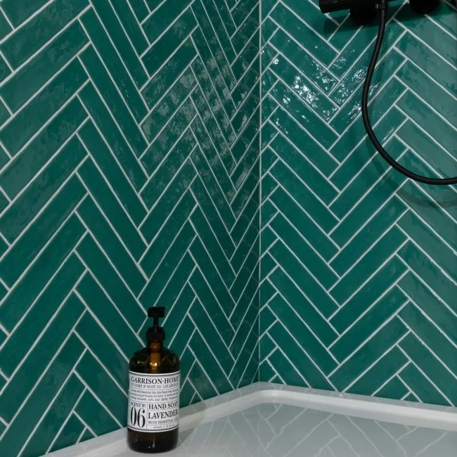 Ivybridge Teal Gloss Metro Wall Tiles | 250x50mm