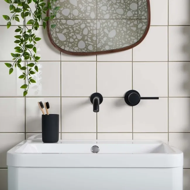 Capsule® Cotton White Gloss Flat Wall Tiles | Walls & Floors