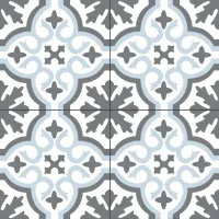 Zara Blue Patterned Porcelain Floor Tiles | Walls and Floors