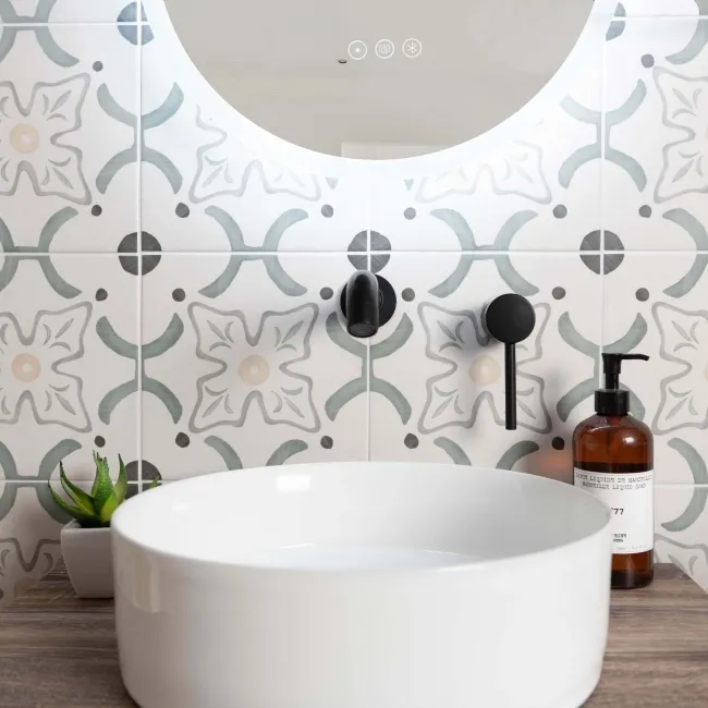 Blossom Flower Green Matt Pattern Wall and Floor Tiles | Walls and Floors