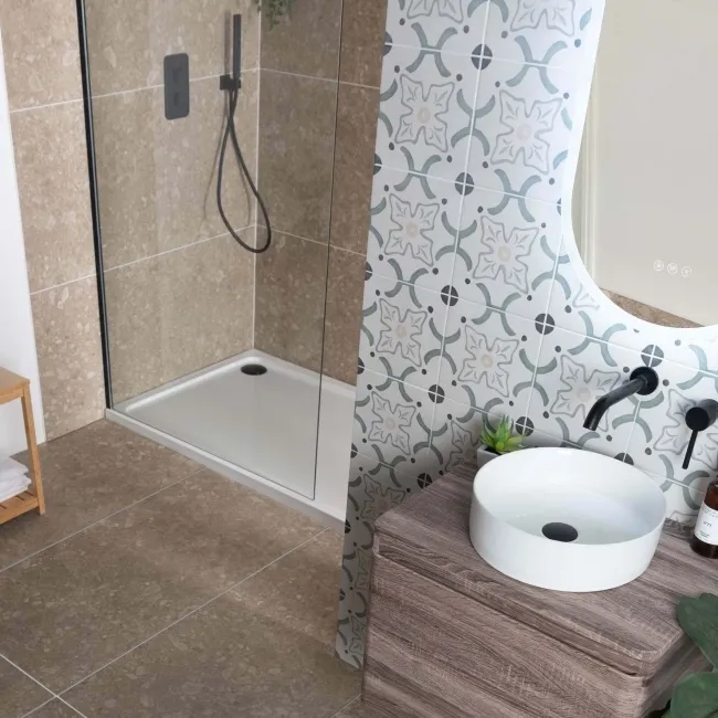 Blossom Flower Green Matt Pattern Wall and Floor Tiles | Walls and Floors