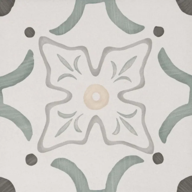 Blossom Flower Green Matt Pattern Wall and Floor Tiles | Walls and Floors