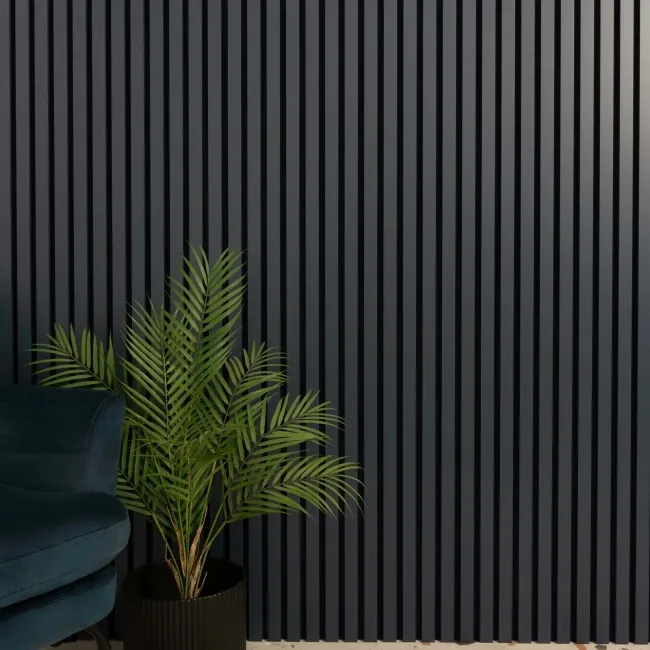 Trepanel Design® Double Denim Blue on Blue Felt Acoustic Wood Slat Wall ...