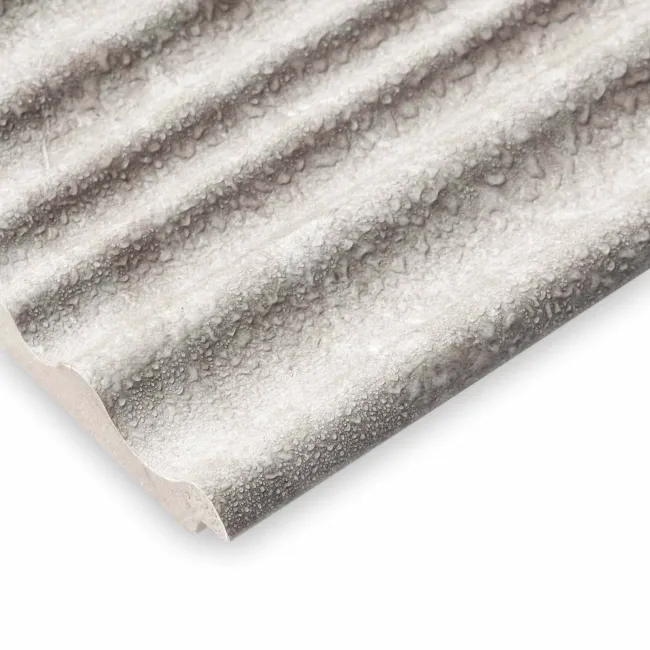 3D Waterproof Wall Panels | Light Grey Marble Effect Grooved Matt ...