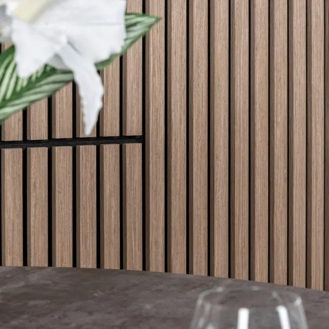 Trepanel® Smoked Oak Square Acoustic Wood Slat Panels | Walls & Floors