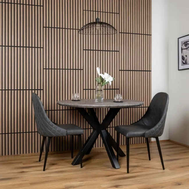 Trepanel® Smoked Oak Square Acoustic Wood Slat Panels | Walls & Floors
