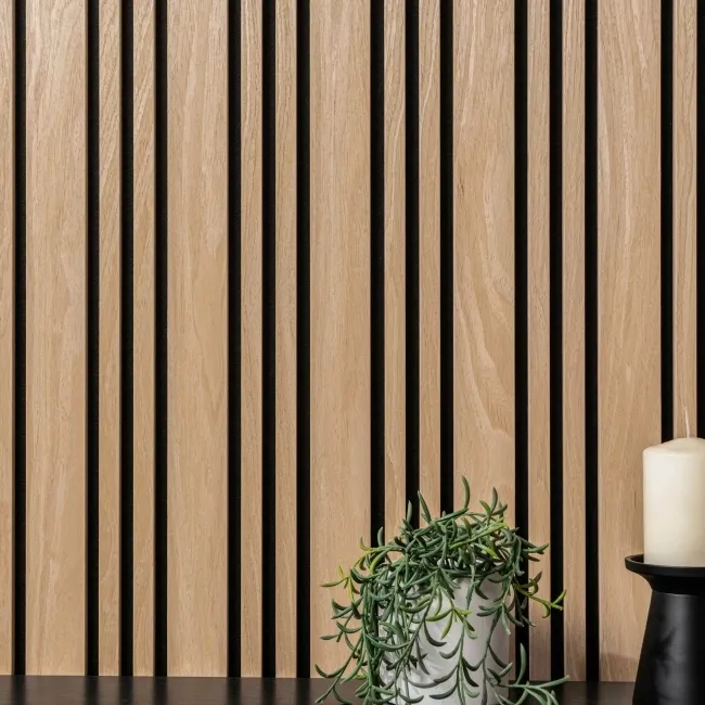 Trepanel Design® Multi-Width Oak Acoustic Wood Slat Wall Panels | Walls ...