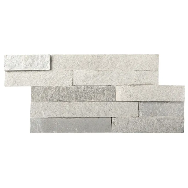 Ledgestone Ice White Split Face Mosaic Tiles | Walls and Floors