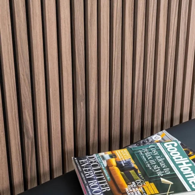 Trepanel® Autumn Brown Acoustic Wood Slat Panels | Walls & Floors