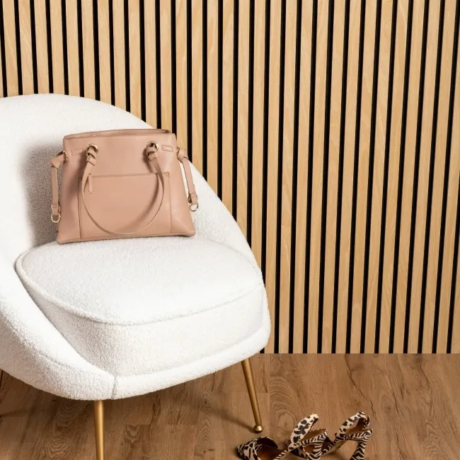 Trepanel® Oak Half Wall Acoustic Wood Slat Panels | Walls & Floors