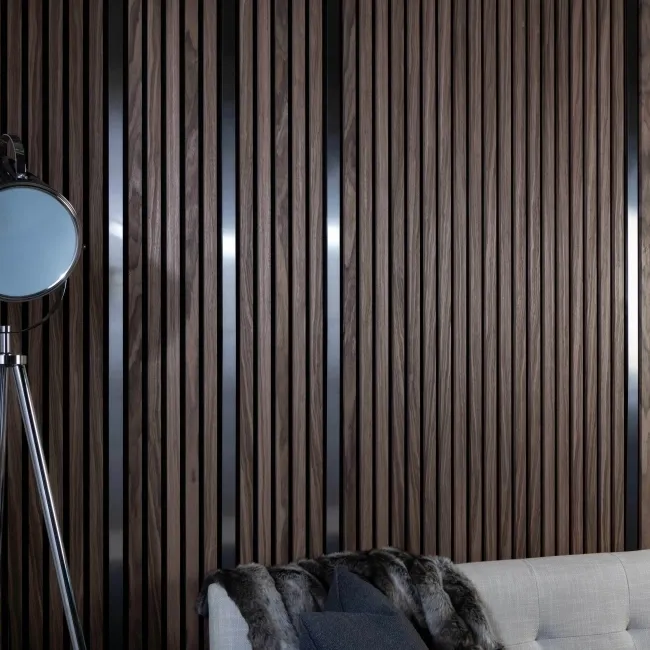 Trepanel® Brushed Silver Decorative Acoustic Slat Cover