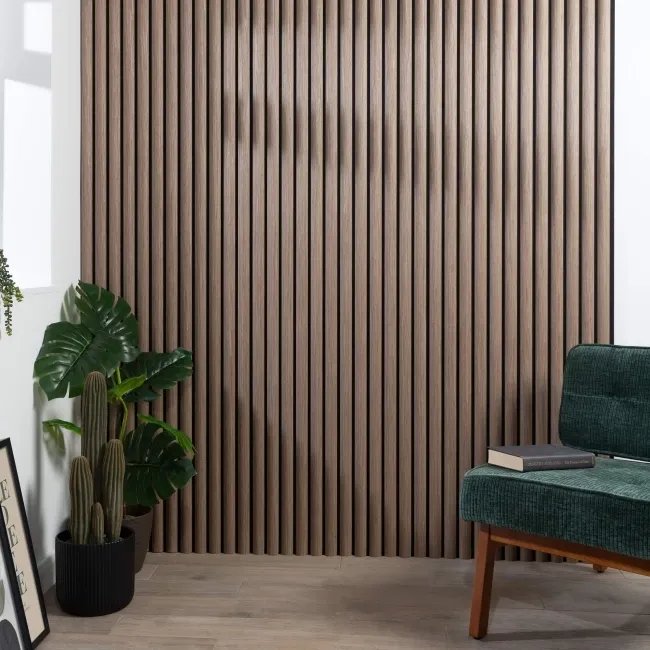 Trepanel Design® Curve Smoked Oak Acoustic Wood Slat Wall Panels ...