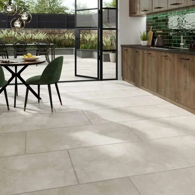 Cimento Blanco Stone Effect Rectified Large Tile | Walls and Floors