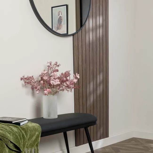 Trepanel® Walnut Brown Wide Slat Acoustic Wood Panels | Walls & Floors