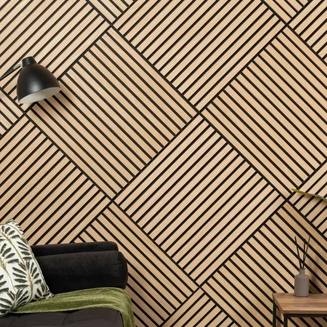 Trepanel® Oak Square Acoustic Wood Slat Panels | Walls & Floors