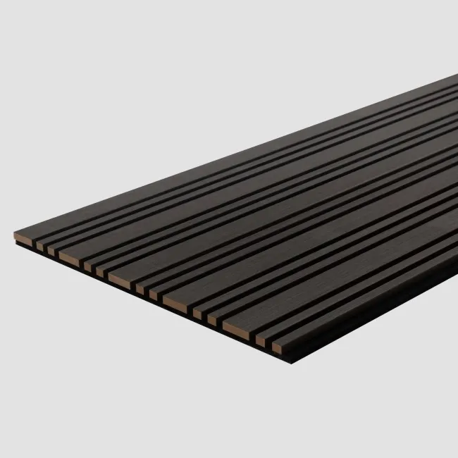 Trepanel Design® Multi-Width Noir Black Acoustic Wood Slat Wall Panels ...