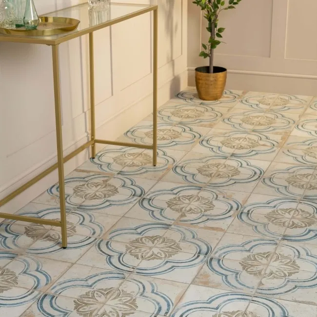 Floweret Antique Pattern Floor Tiles | Walls and Floors