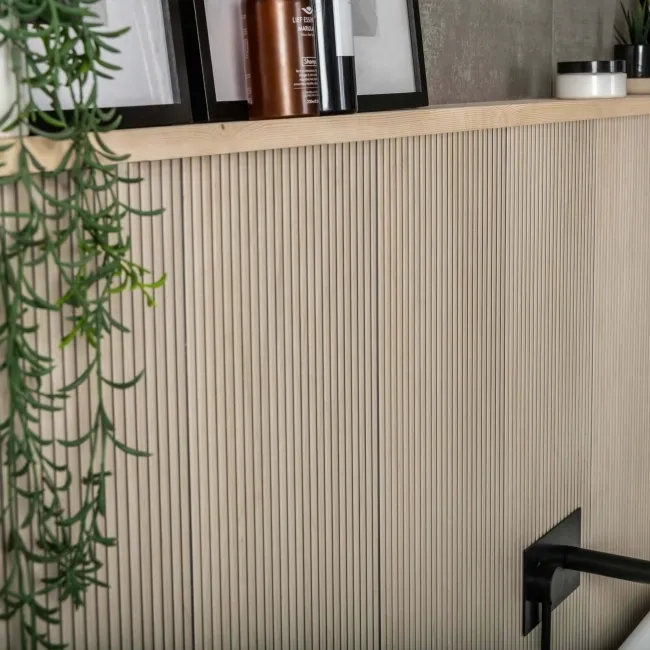 Contour Beige Maple Wood Slat Effect Wall Tiles | Walls & Floors