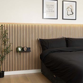 Trepanel Oak Wood Acoustic Panel Top Trim with Lighting Option | Walls ...