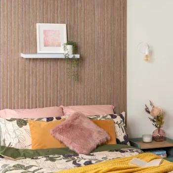 Trepanel® Smoked Oak Square Acoustic Wood Slat Panels | Walls & Floors