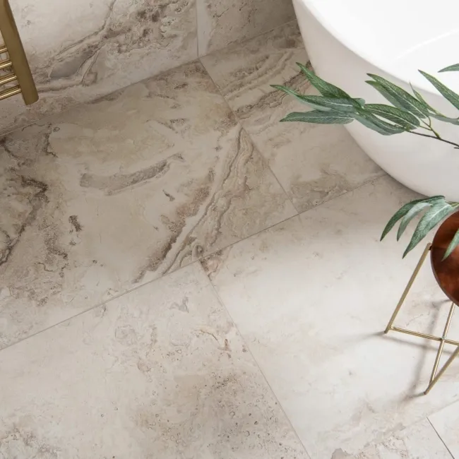 Candy White Porcelain Marble Effect Tiles | Walls & Floors