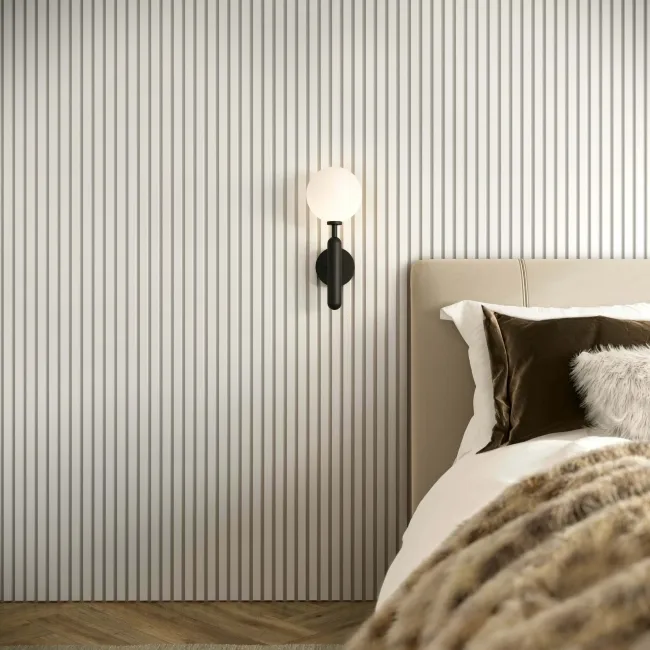 Trepanel® White on White Felt Acoustic Slat Panels