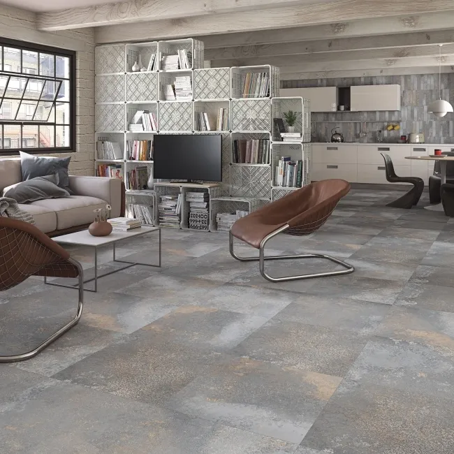 Yuri® Graphite Grey Recycled Stone Effect Tiles | 583x583