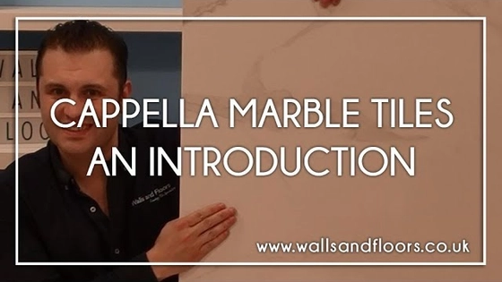 Cappella White Gloss Marble Effect 600x300 Tiles | Walls & Floors