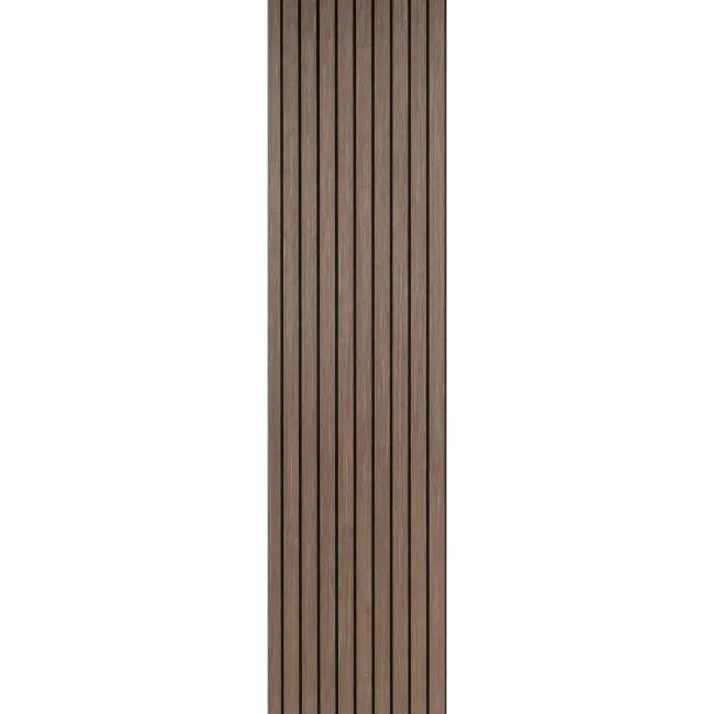 Trepanel® Walnut Brown Wide Slat Acoustic Wood Panels | Walls & Floors