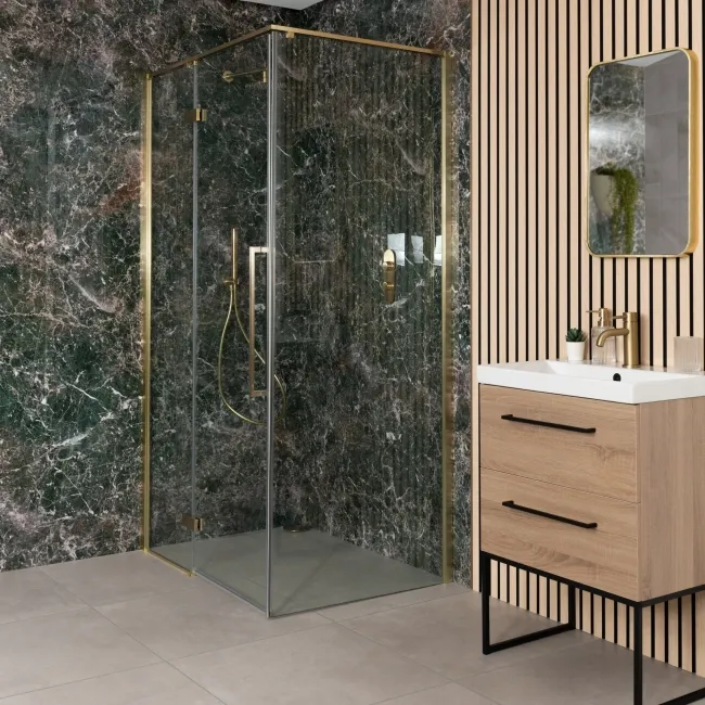 Trepanel Aqua Luxe® Green Marble Effect Embossed Gloss SPC XXL Wall ...