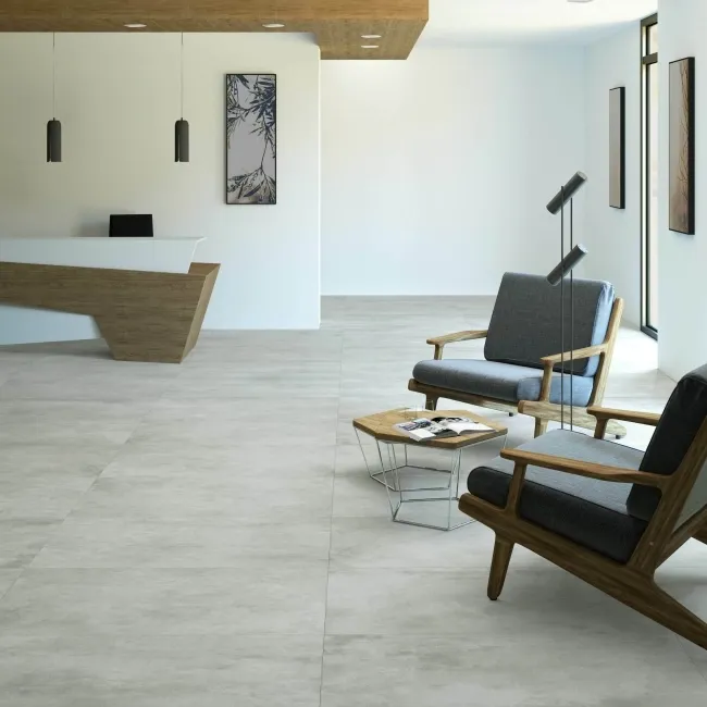 Foil Ash Grey Large Metallic Stone Effect Tiles | 1200x600
