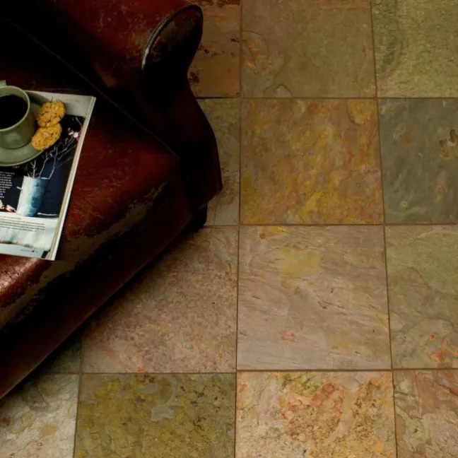 Country Farmhouse Multicolour Slate Floor Tiles