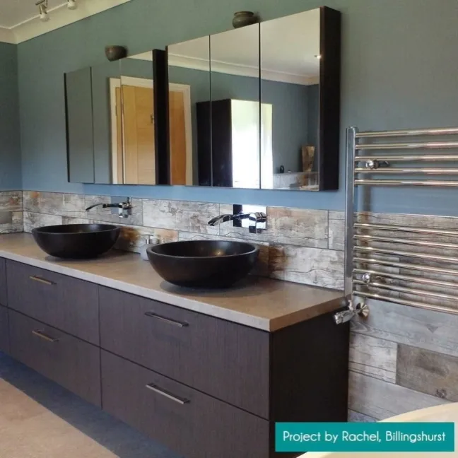 Rustic Blue Reclaimed Wood Effect Porcelain Floor Tiles | Walls & Floors