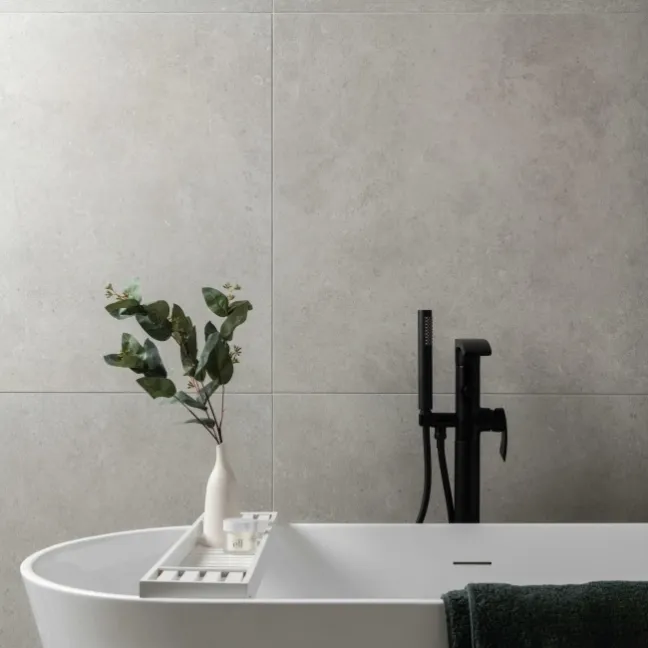 Gravity Grey Matt Stone Effect 800x800 Floor Tiles | Walls and Floors