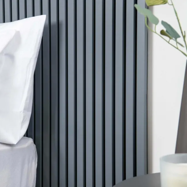 Trepanel® Carbon Grey Acoustic Wood Slat Panels | Walls & Floors