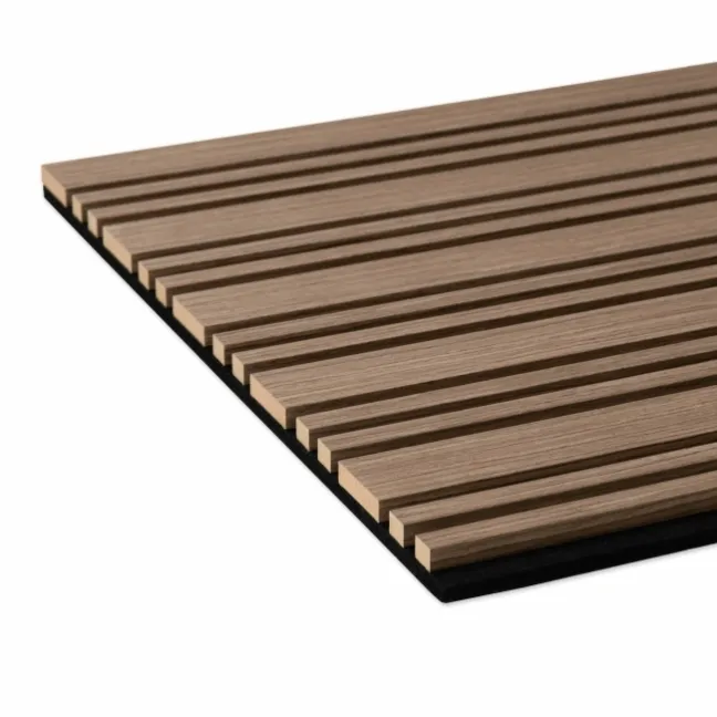 Trepanel Design® Multi-Width Smoked Oak Acoustic Wood Slat Wall Panels ...