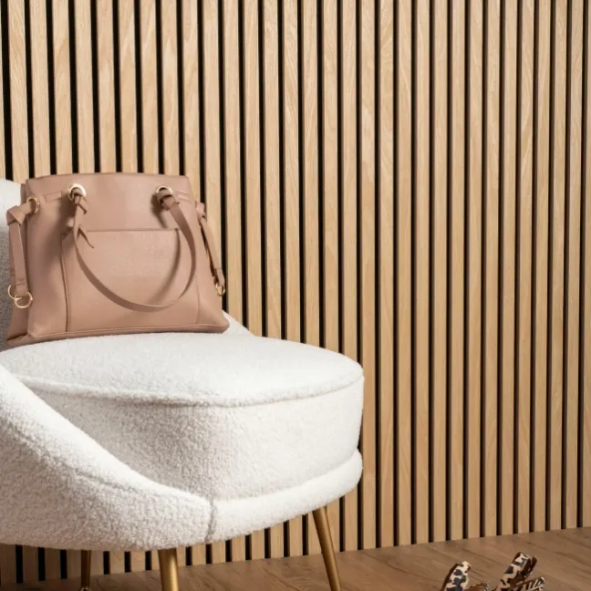 Trepanel® Oak Half Wall Acoustic Wood Slat Panels | Walls & Floors