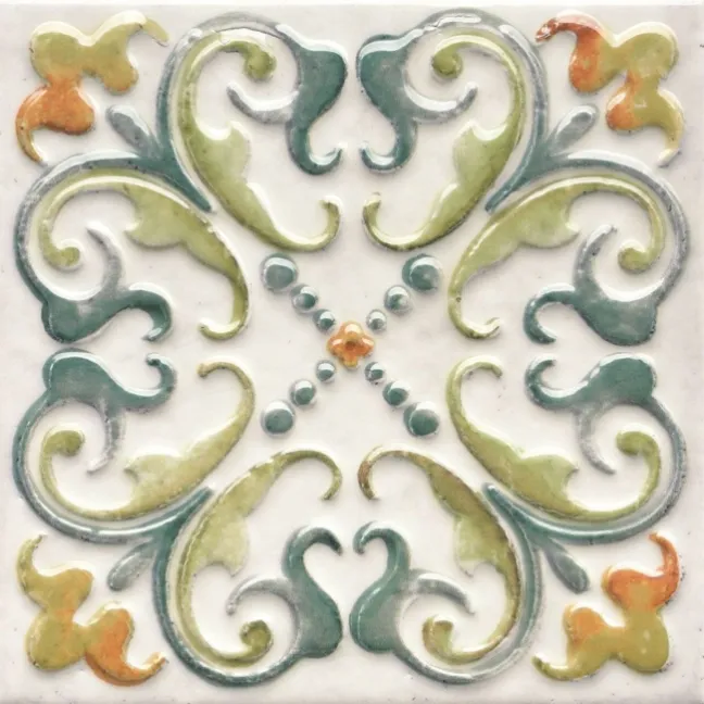 Lucy Floweret Embossed Gloss Decor Wall Tiles | Walls and Floors