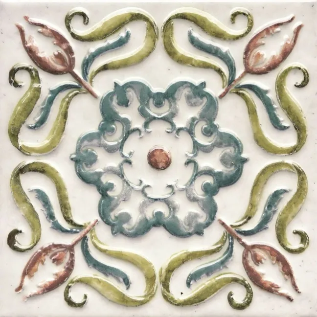 Lucy Floweret Embossed Gloss Decor Wall Tiles | Walls and Floors